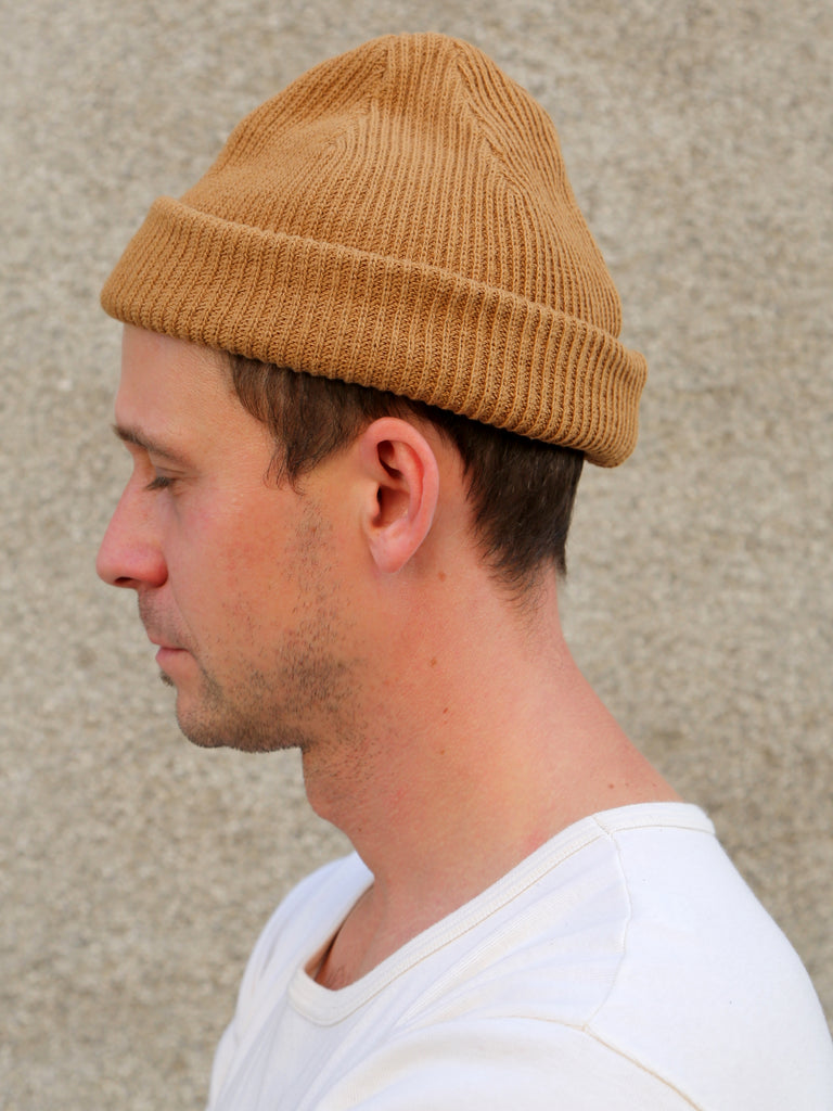 Homespun Knitwear Watch Cap Heavy Rib Knit - Bronze | denimheads.cz