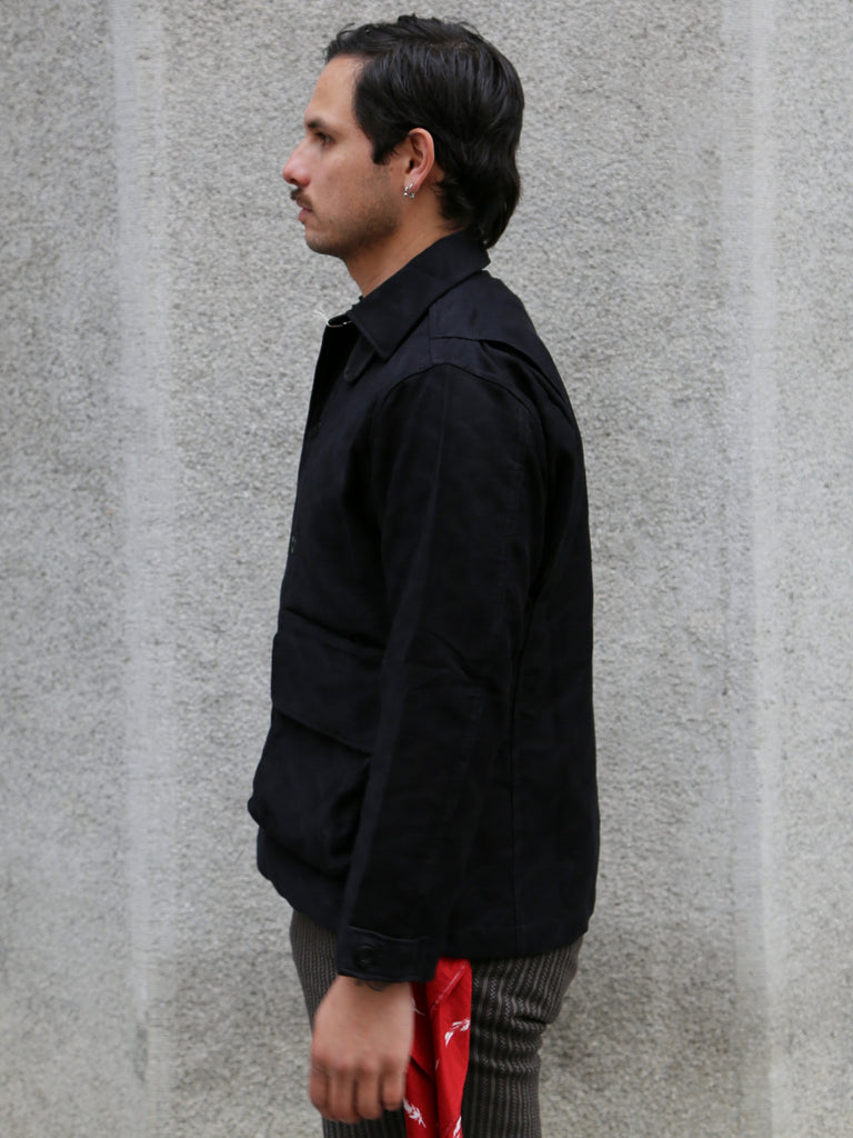 Samurai Jeans Jagged Deck Cloth Jacket – Black (SJCJK25-SP) | denimheads.cz