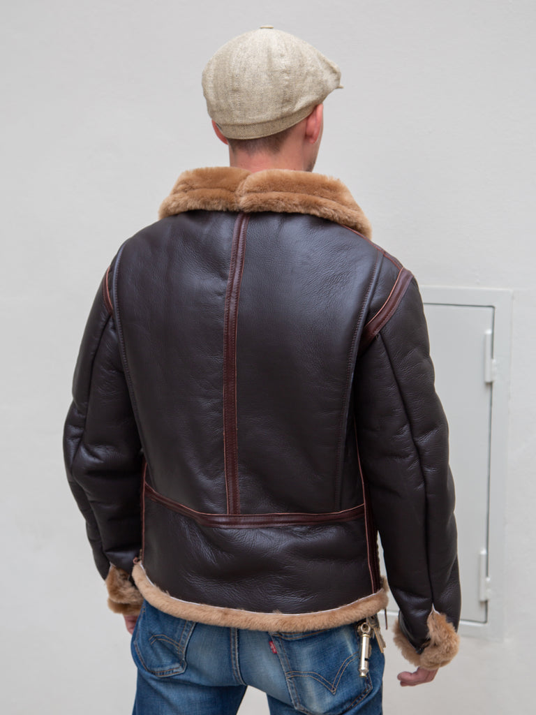 Simmons Bilt Type B6 Flight Jacket / Aviator Sheepskin 18mm - Chocolat ...